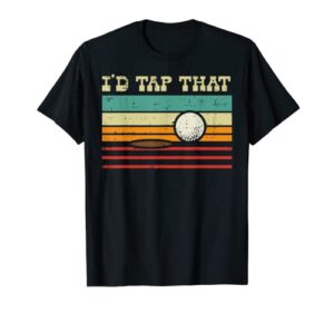 id tap that golf ball sunset retro golfing golfer men women t-shirt