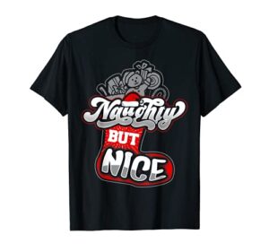 adult xmas tee’s | naughty but nice stocking stuffer t shirt