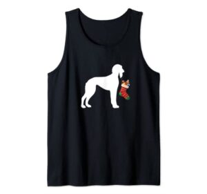 saluki christmas stocking stuffer dog tank top