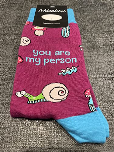 Funny Cheap Socks - Magic Mushroom Socks - Snail Socks - You Are My Person - Birthday Gift for Men Women and Teens