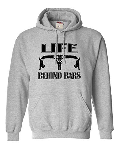 Go All Out Large Oxford Mens Life Behind Bars Funny Bike Bicycle Funny Sweatshirt Hoodie