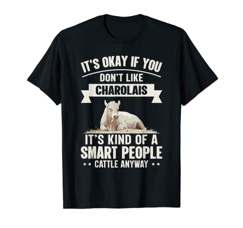 Smart People Cattle Farmer - Cow Breed Charolais T-Shirt