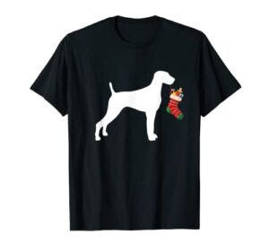 weimaraner christmas stocking stuffer dog t-shirt