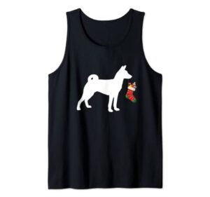 basenji christmas stocking stuffer dog tank top