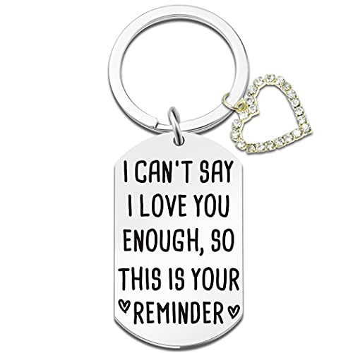 Valentine's Day Gift for Women for Boyfriend Girlfriend Adults Christmas Gifts for Husband Wife Couples I Love You More Keychain Cute Gifts from Husband Him Wife Her Presents