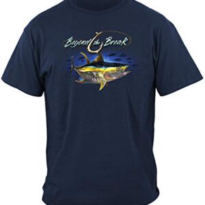 Erazor Bits Fishing Tuna Time Off Shore Fishing Shirt | 100% Cotton T-Shirt | Deep Sea Fishing Apparel (Large) ADD-BTB2377L