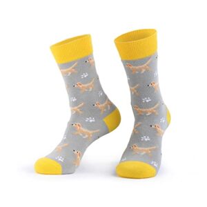 knapfold men’s golden retriever socks funny, dog lovers gifts, novelty casual crew socks