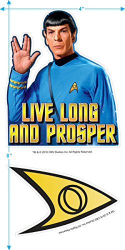 Star Trek Live Long & Prosper Longsleeve T Shirt & Stickers (Medium) Charcoal