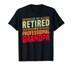 cool retirement art for men dad retired professional grandpa t-shirt