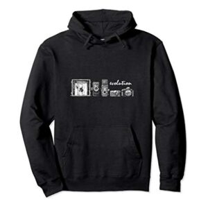 Vintage Evolution of the Camera Photography Novelty Pullover Hoodie