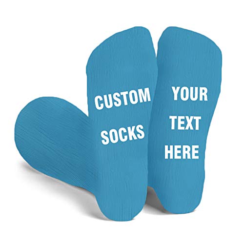 Personalized Funny Socks with Your Custom Text, Unisex Crew Socks Gift for Women, Men