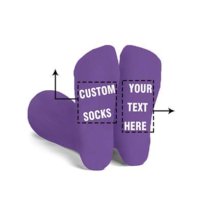 Personalized Funny Socks with Your Custom Text, Unisex Crew Socks Gift for Women, Men