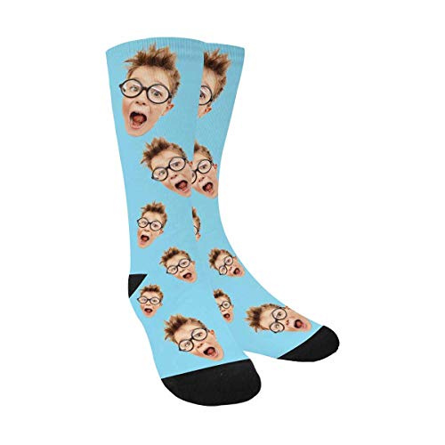 MyPupSocks Custom Face Socks Turn Your Dog Cat Pet Photo into Personalized Socks Men and Women for Your Dad Little Blue