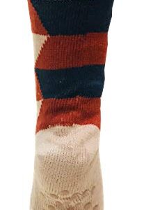 Mens Christmas Snowflakes Argyle Thick Knit Sherpa Fleece Lined Thermal Fuzzy Slipper Socks Size 10-13 (Khaki/Blue Red)