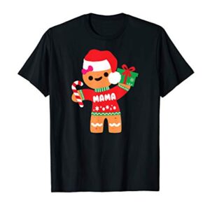 Mama Gingerbread Cookie Cute Matching Family Christmas T-Shirt