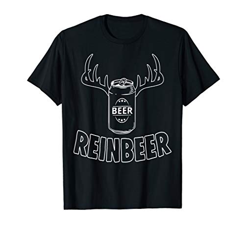 Christmas Reindeer Beer Funny T-Shirt