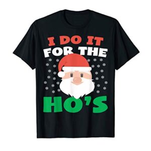 Santa Ho's Funny Adult Humor Christmas T-Shirt