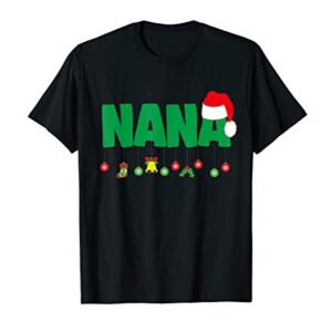 Christmas Nana Santa Matching Family T-Shirt