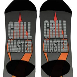 ThisWear Manly Birthday Gifts for Dad Grill Master Accessories BBQ Lover Gifts 1-Pair Novelty Crew Socks