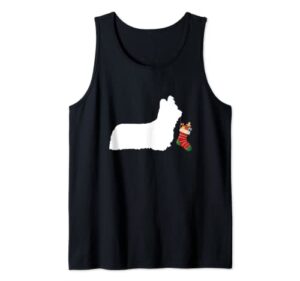 skye terrier christmas stocking stuffer dog tank top