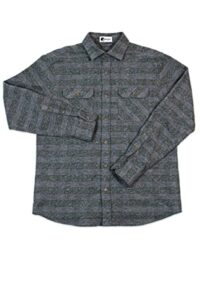 muskox grand flannel, men’s long-sleeve button down flannel shirt (large, moss)