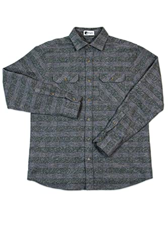 MuskOx Grand Flannel, Men’s Long-Sleeve Button Down Flannel Shirt (Large, Moss)