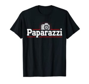 photography camera lens retro paparazzi t-shirt