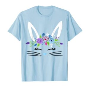 Girls Women Team Bunny Face Gift Easter Basket Stuffer T-Shirt