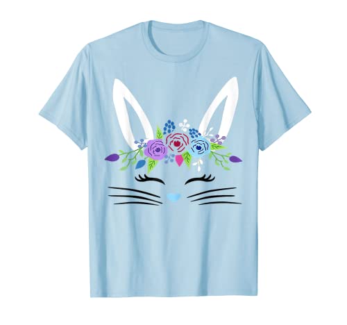 Girls Women Team Bunny Face Gift Easter Basket Stuffer T-Shirt