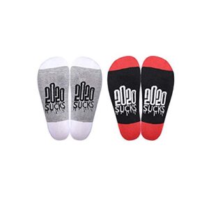 TTD 4 Packs 2020 Sucks Socks Middle Finger Socks Novelty Crazy Funny Socks Gifts for Men Women Warning Socks