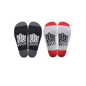 TTD 4 Packs 2020 Sucks Socks Middle Finger Socks Novelty Crazy Funny Socks Gifts for Men Women Warning Socks