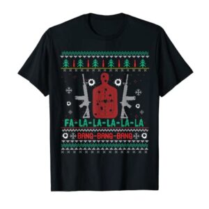 Bang Bang AR-15 Gun Point Cool Christmas Gift Ugly T-Shirt