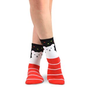 TeeHee Christmas Holiday 12-Pack Gift Socks for Men with Gift Box (Holiday-C)