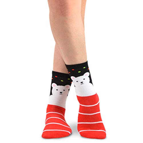 TeeHee Christmas Holiday 12-Pack Gift Socks for Men with Gift Box (Holiday-C)