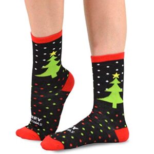 TeeHee Christmas Holiday 12-Pack Gift Socks for Men with Gift Box (Holiday-C)