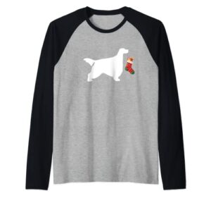 gordon setter christmas stocking stuffer dog raglan baseball tee