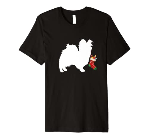 Papillon Christmas Stocking Stuffer Dog Premium T-Shirt