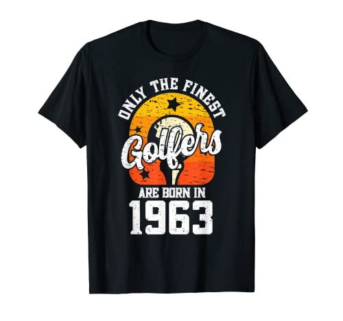 Only The Finest Golfers Are Born In 1963 Golfing Birthday T-Shirt