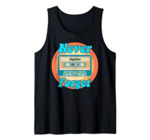 never forget eighties vintage cassette tape stocking stuffer tank top