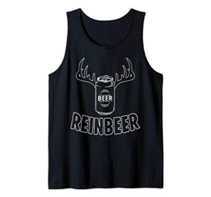 christmas reindeer beer funny tank top