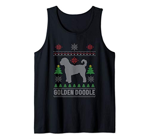 Christmas Goldendoodle Dog Funny Ugly Tank Top