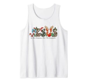 christian jesus the reason christmas stocking stuffer retro tank top