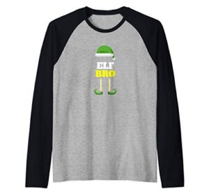 elf bro | brother stocking stuffer gift | funny christmas raglan baseball tee