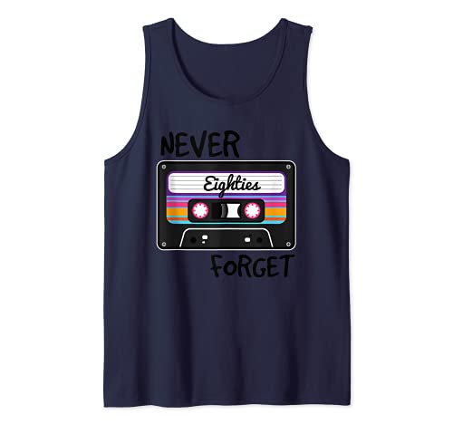 Never Forget Eighties Vintage Cassette Tape Stocking Stuffer Tank Top