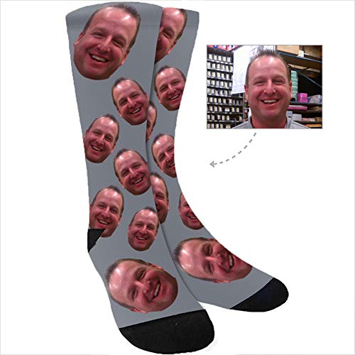 Kervaky Custom Socks with Face Dog Socks, Your Photo on Personalized Socks with Picture for Men Women