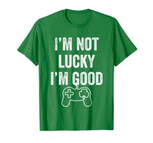 st patricks day gift for gamers gamer boyfriend boys winner t-shirt