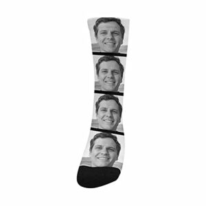 Custom Faces Print Socks Pictures Black Personalized Funny Photo Socks Birthday Gifts