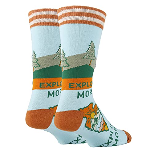 ooohyeah Funny Crew Socks for Men Nature Lover Socks Dress Cotton Socks Novelty Cool Socks, Explore More, Shoe Size 6 to 12