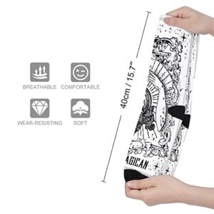 Tarot Card The Magician Socks for Women Socks for Men Crew Socks for Boys Mid Socks for Girls Stocking Stuffers for Teens Casual Athletic Sport Dress Socks