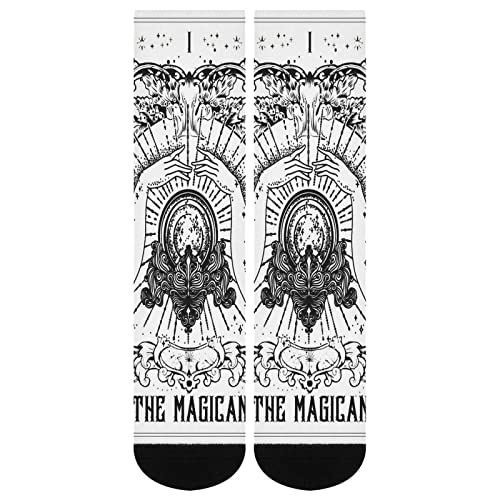 Tarot Card The Magician Socks for Women Socks for Men Crew Socks for Boys Mid Socks for Girls Stocking Stuffers for Teens Casual Athletic Sport Dress Socks